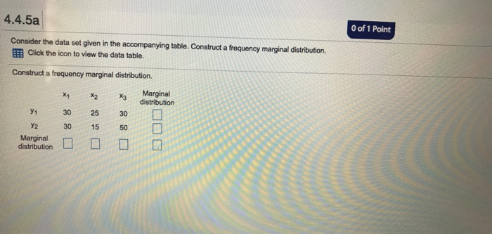 Solved 4.4.5a 0 of 1 Point Consider the data set given in | Chegg.com