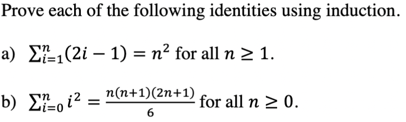 Solved Prove each of the following identities using | Chegg.com