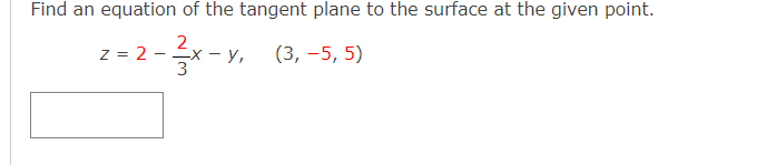 Solved Find an equation of the tangent plane to the surface | Chegg.com