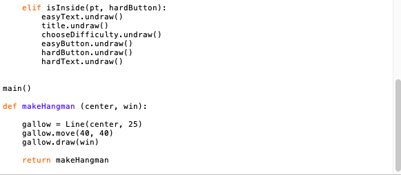 Solved Complete this python project Hangman: 1. making | Chegg.com
