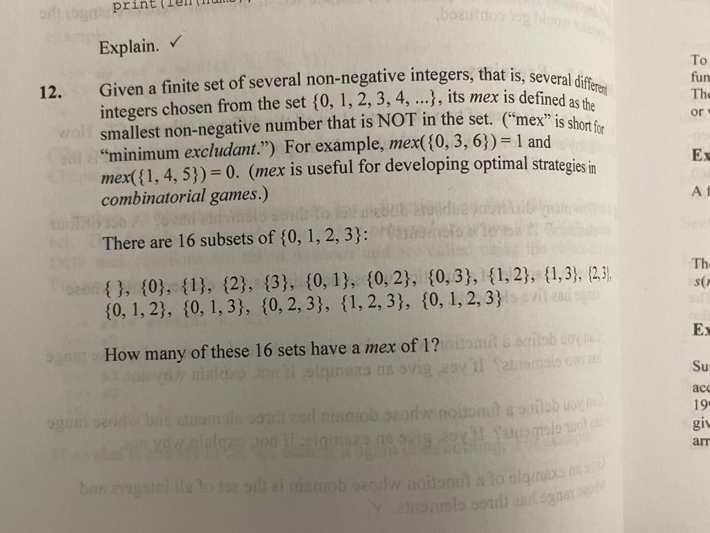 Solved 10." Devise a function whose domain is the set of | Chegg.com