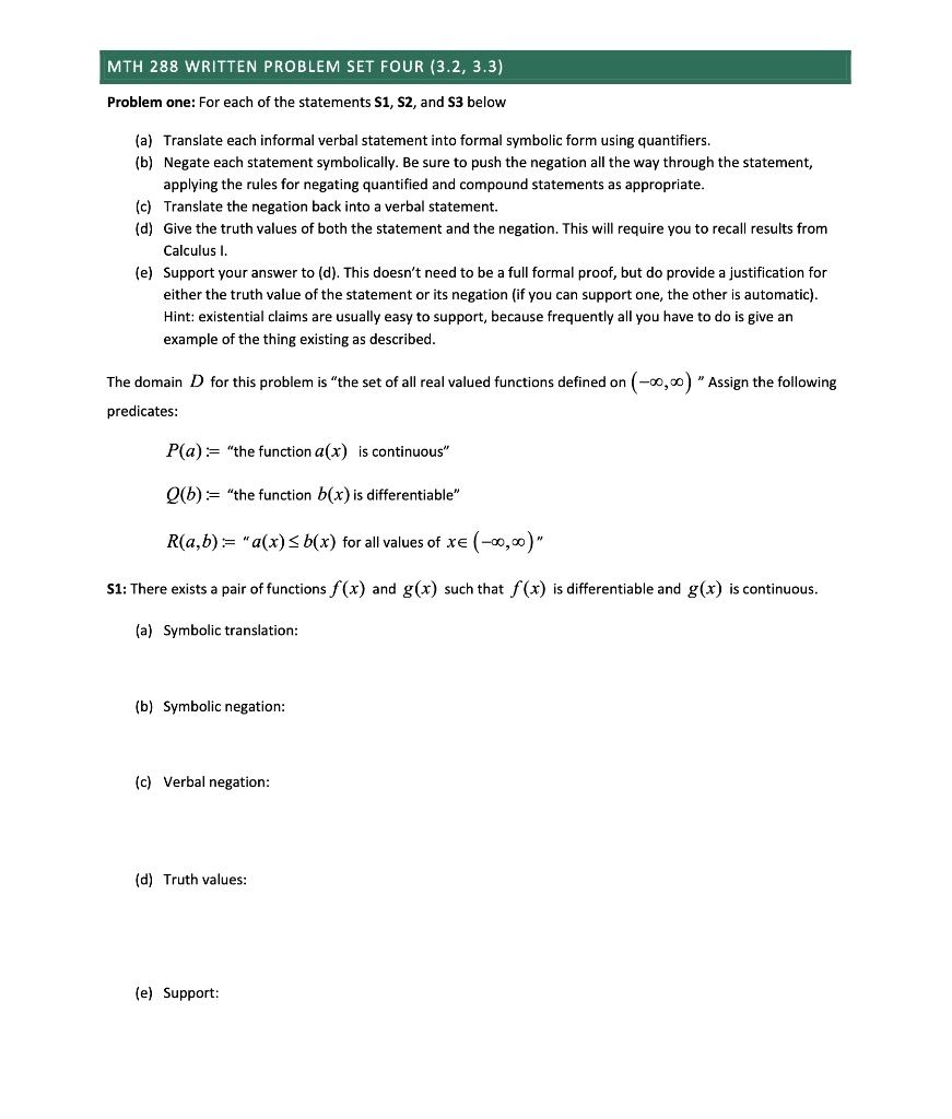 Solved MTH 288 WRITTEN PROBLEM SET FOUR (3.2, 3.3) Problem | Chegg.com Solved MTH 288 WRITTEN PROBLEM SET FOUR (3.2, 3.3) Problem | Chegg.com