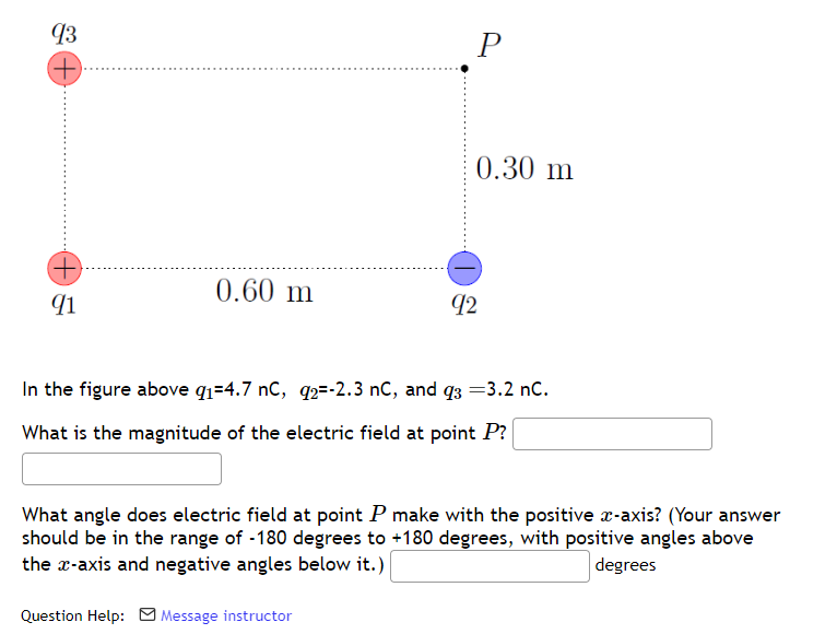 Solved In the figure above q1=4.7nC,q2=−2.3nC, and q3=3.2nC. | Chegg.com