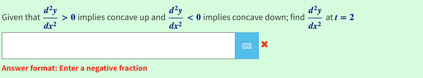 Solved Consider The Parametric Equations X T2−4 And Y 3t2 2t
