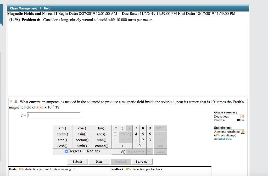 Solved Class Management | Help Magnetic Fields and Forces II | Chegg.com