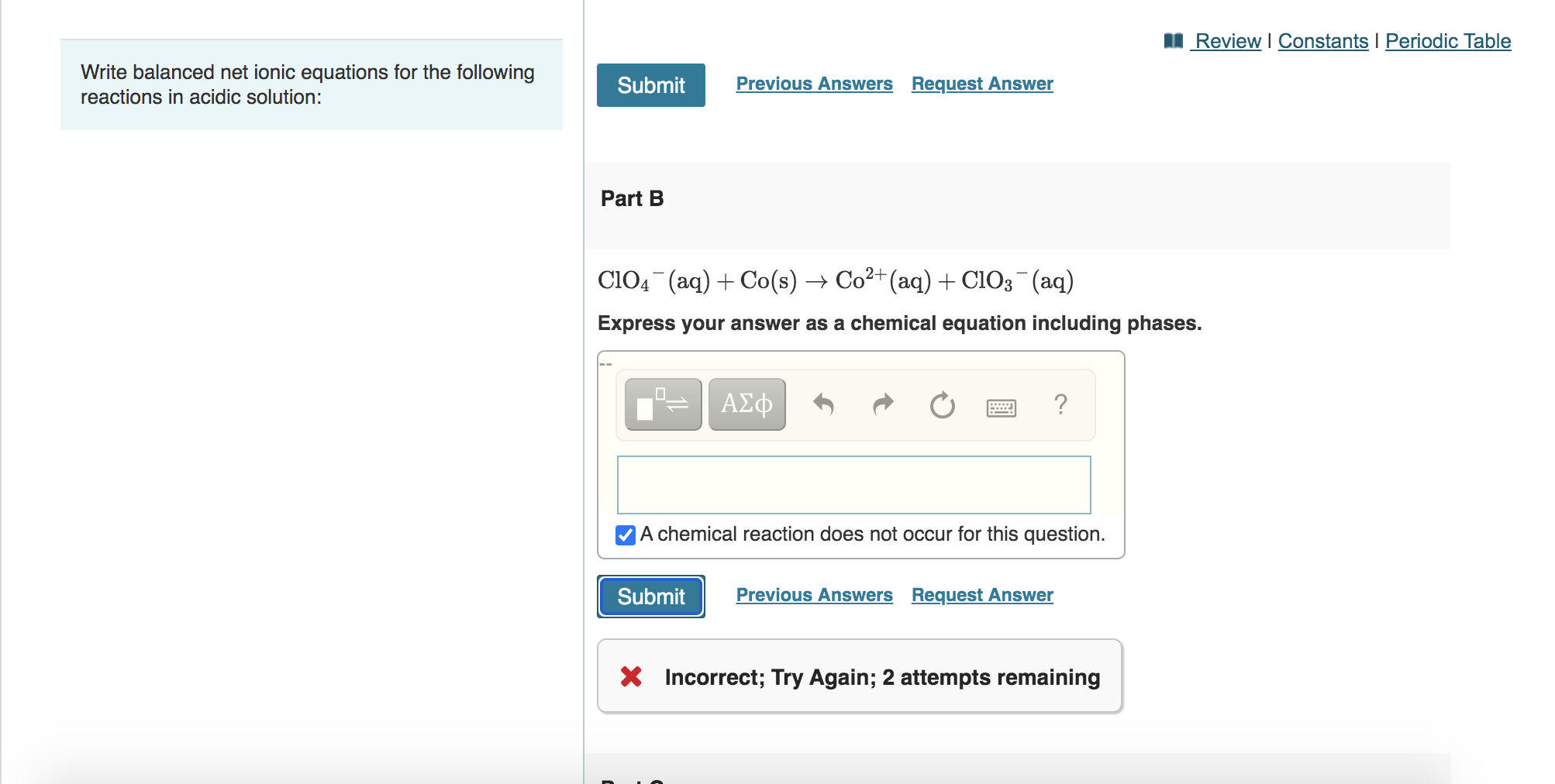 Solved A Review | Constants | Periodic Table Write balanced | Chegg.com