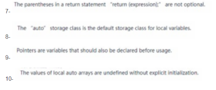 Solved The parentheses in a return statement "return | Chegg.com