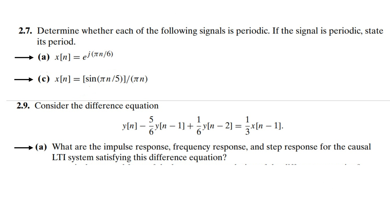 Solved 2.7. Determine whether each of the following signals | Chegg.com