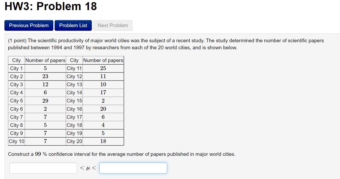 Solved HW3: Problem 18 Previous Problem Problem List Next | Chegg.com