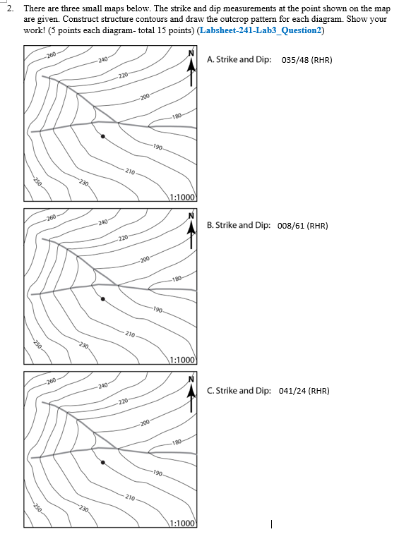 2. There are three small maps below. The strike and | Chegg.com