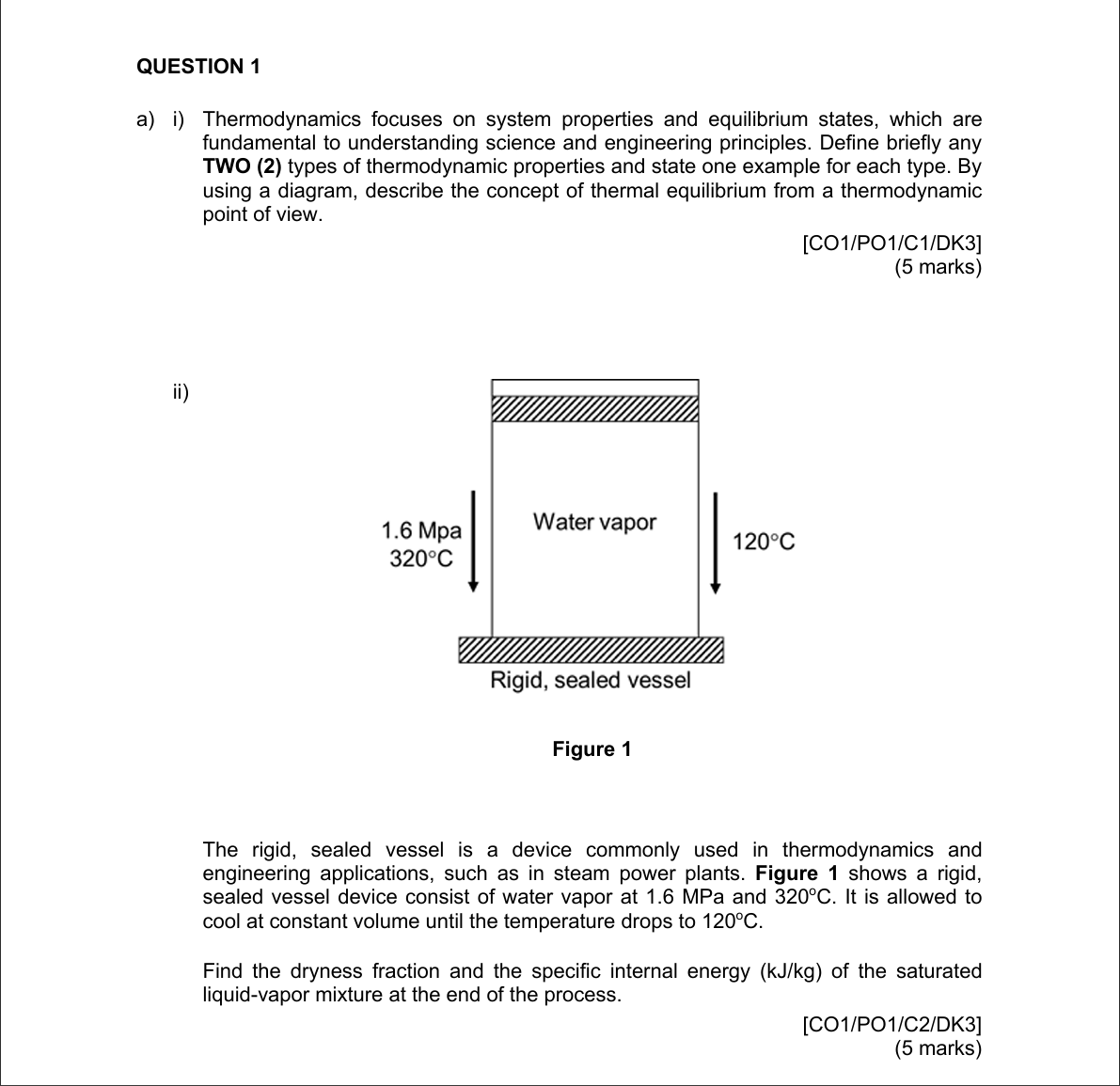 Solved QUESTION 1 ﻿THERMODYNAMIC a) ﻿i) ﻿Thermodynamics | Chegg.com