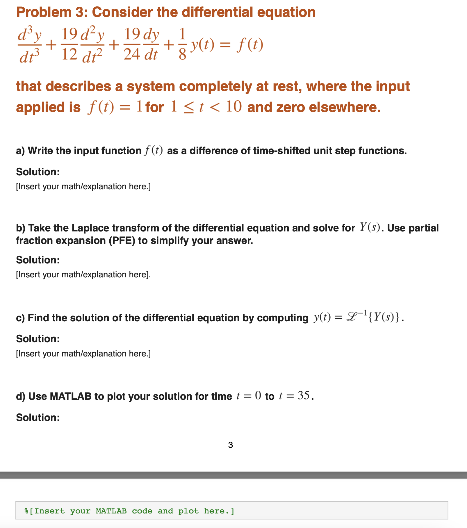 Solved Problem 3: Consider the differential | Chegg.com