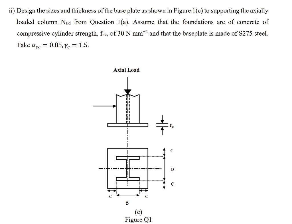 QUESTION 1 A column was design for the double story | Chegg.com