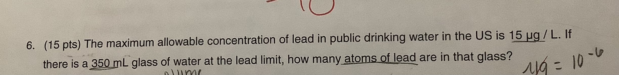 Solved 6. (15 pts) The maximum allowable concentration of | Chegg.com