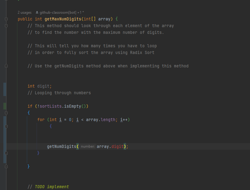 Solved I am just having problems in this method being able | Chegg.com