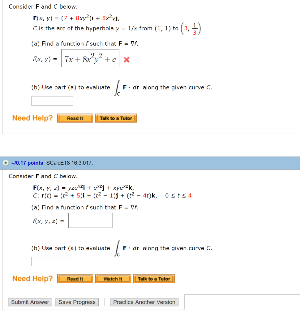 Solved Consider F and C below F(x, y) (78xy2)i + 8x2yj, C is | Chegg.com