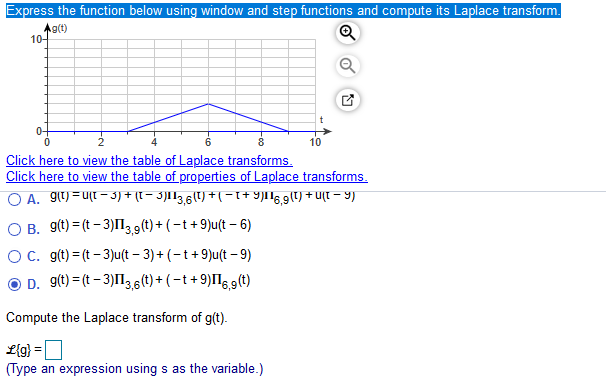 Solved Express The Function Below Using Window And Step 