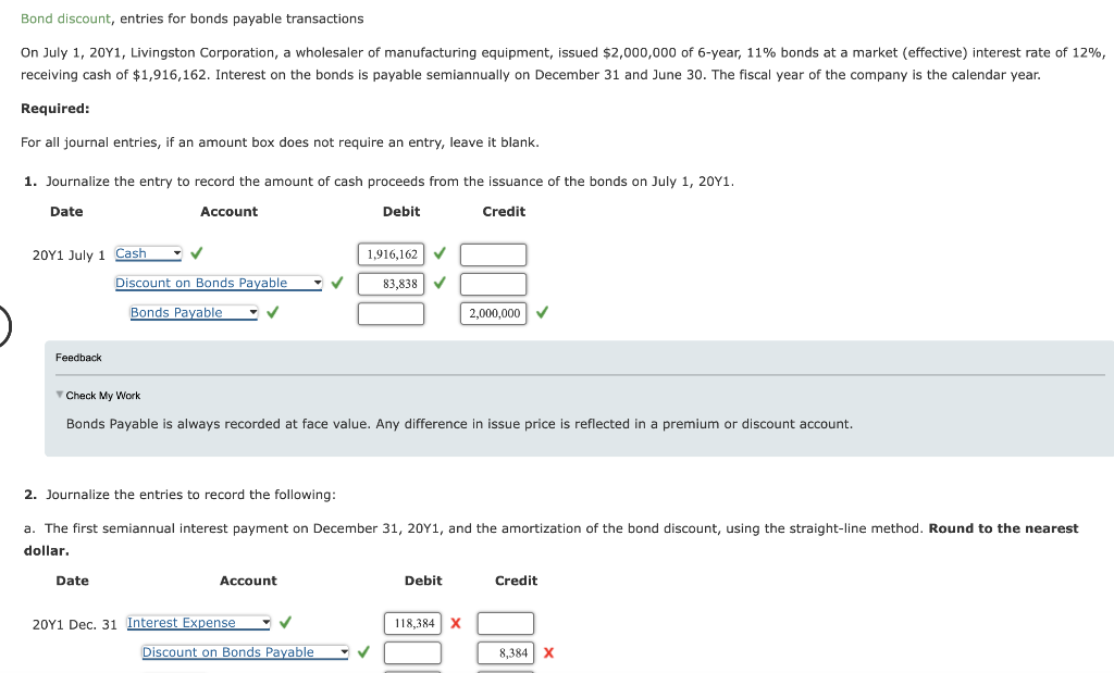 Solved Bond discount, entries for bonds payable transactions | Chegg.com