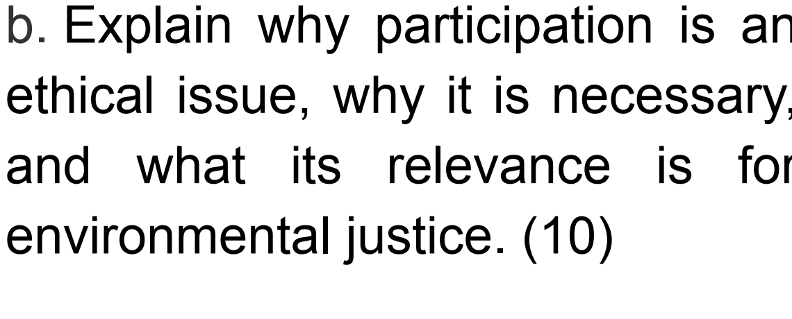 Solved Explain why participation is an ethical issue, why it | Chegg.com