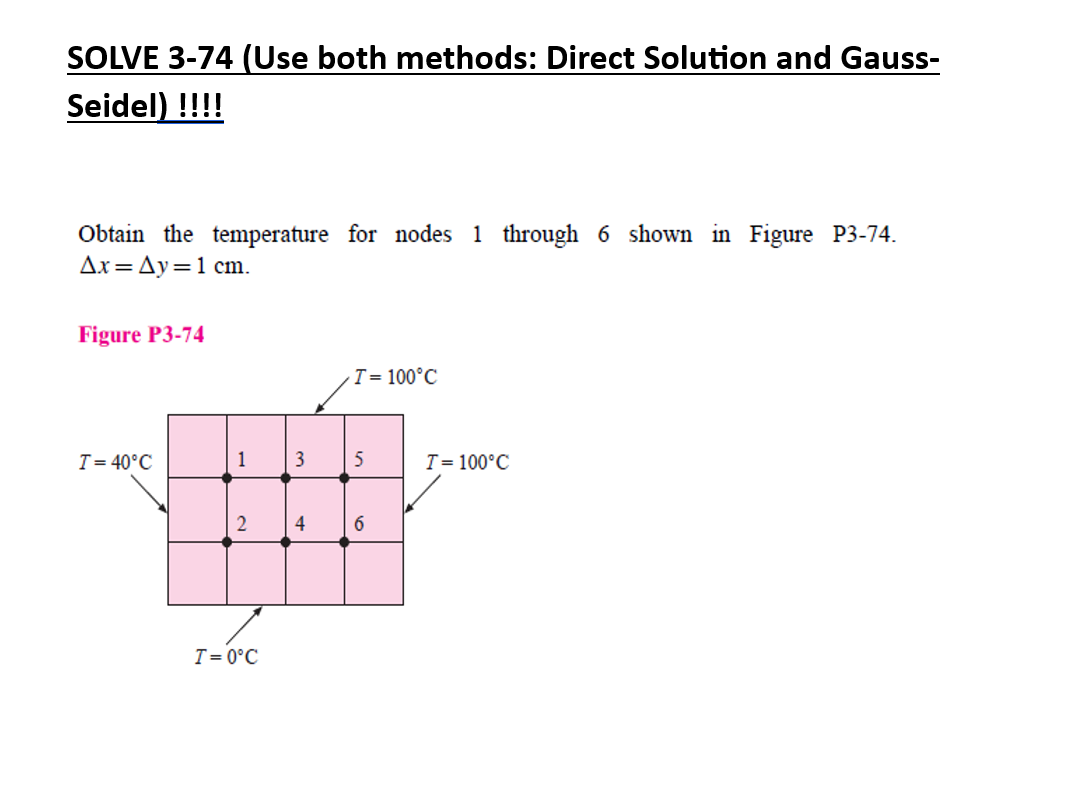 Solved SOLVE 3-74 (Use both methods: Direct Solution and | Chegg.com