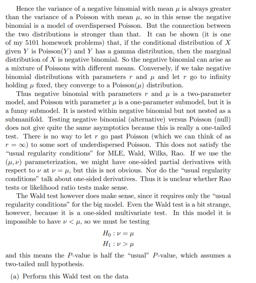 2.4. The negative binomial distribution is one model | Chegg.com