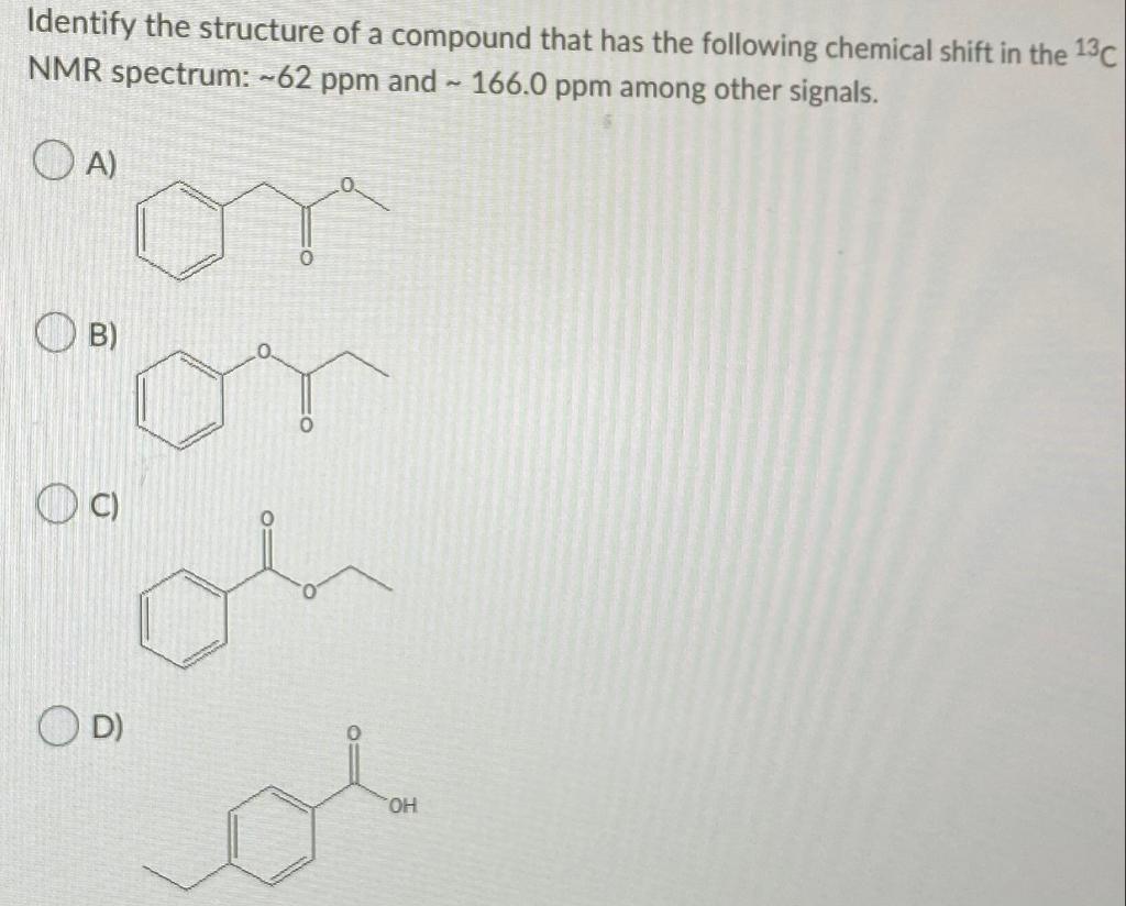 Solved What splitting pattern is observed in the proton NMR | Chegg.com