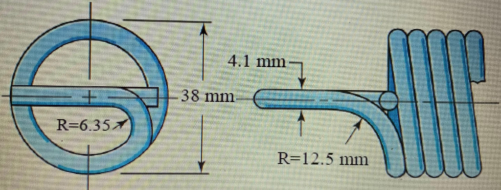 Solved The extension spring shown in the figure has | Chegg.com