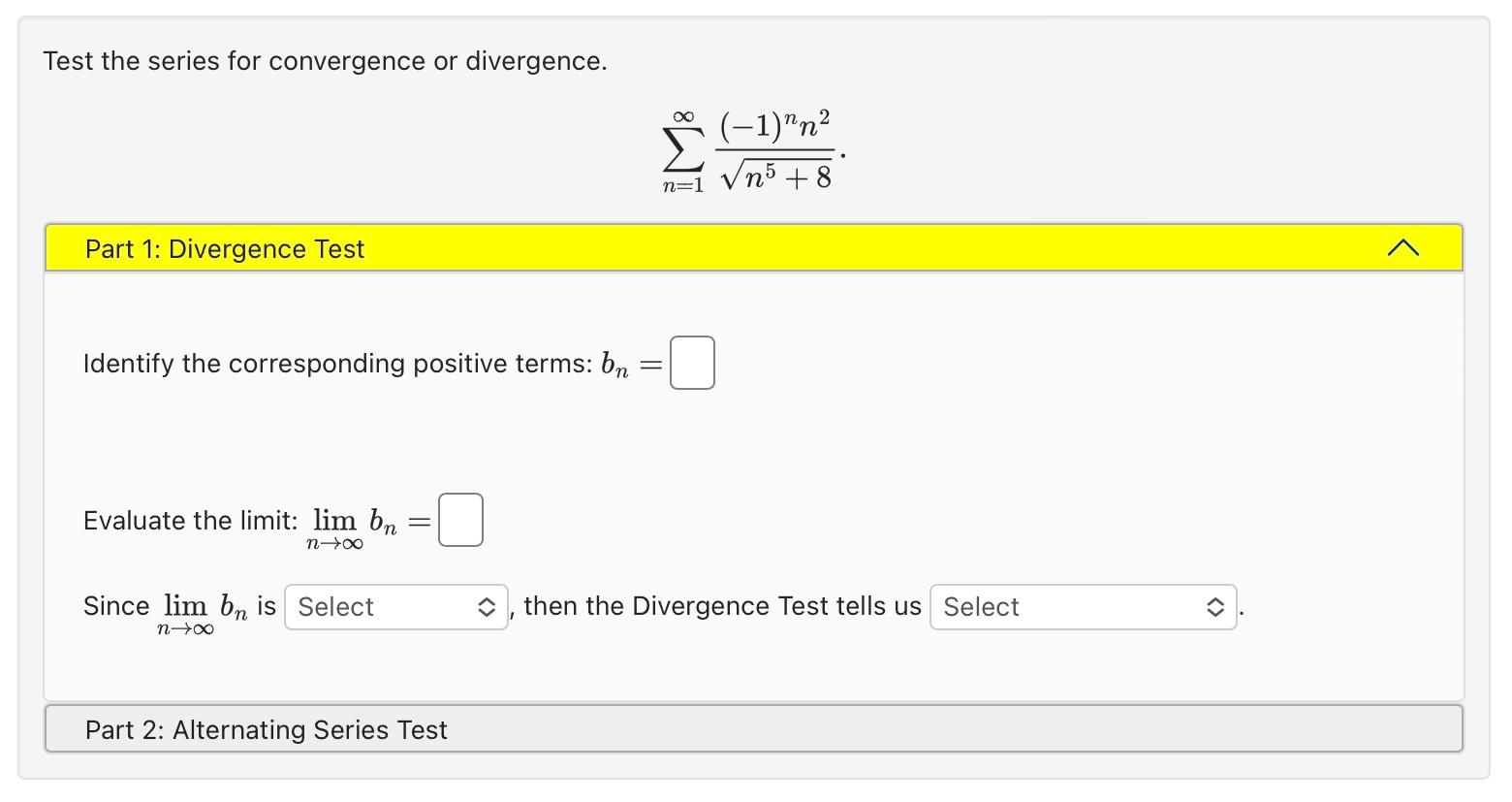 Solved For "Select" Box 1, the options are: 1. not equal to | Chegg.com