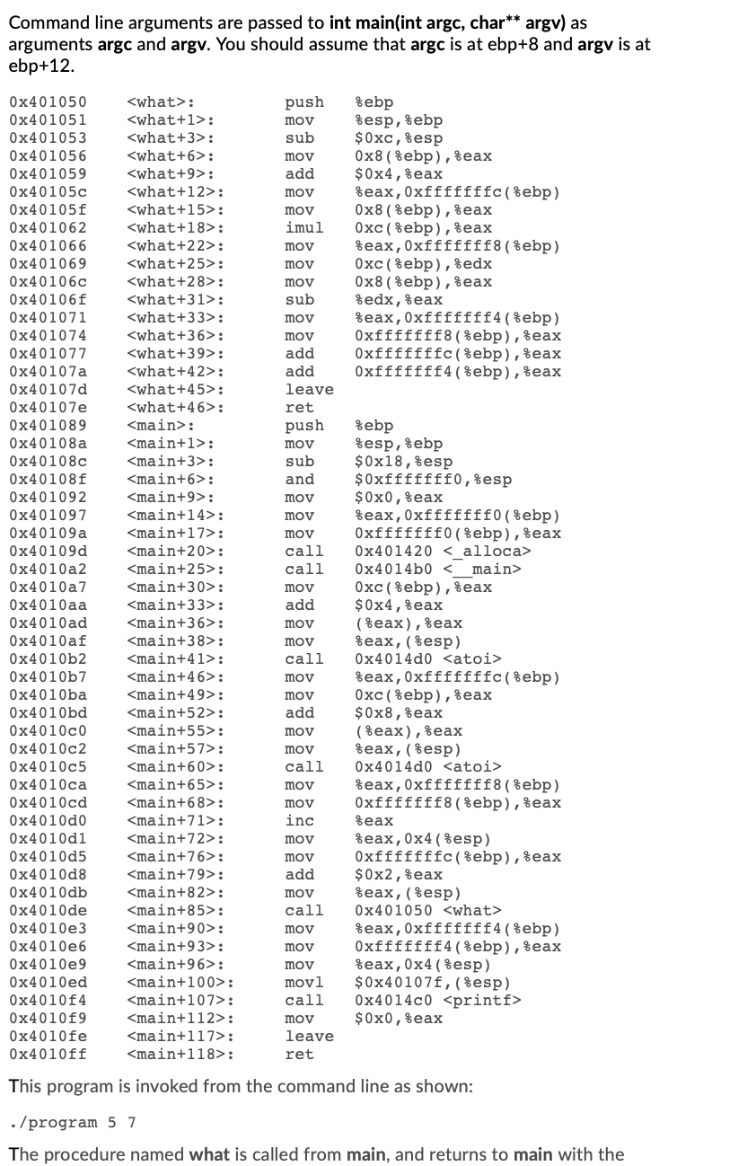 Solved Command line arguments are passed to int main(int | Chegg.com