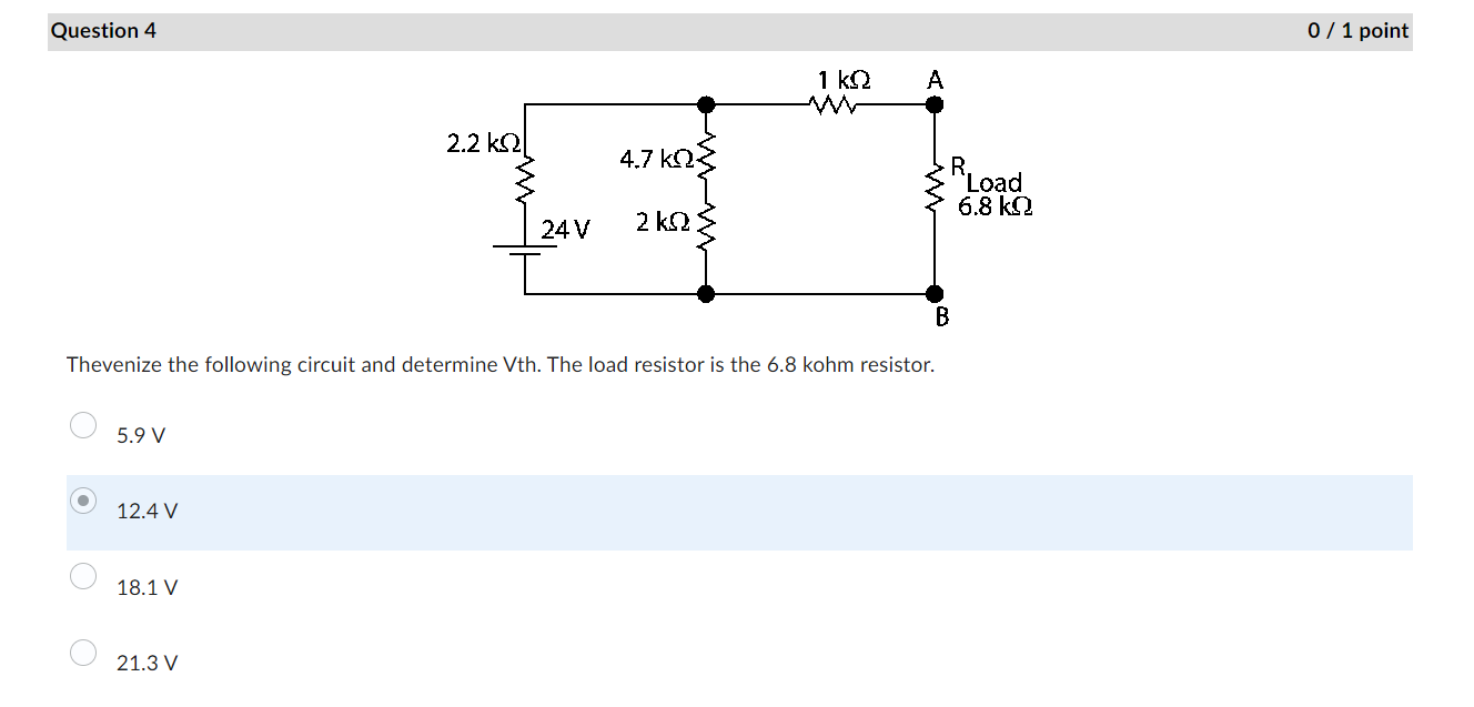 Solved Thevenize the following circuit and determine Vth. | Chegg.com