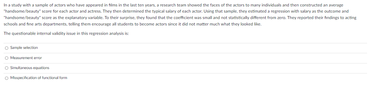 Solved Random (classical) measurement error in a regressor | Chegg.com