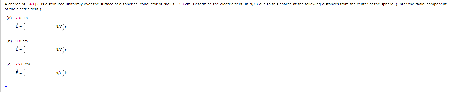 Solved A charge of -40 C is distributed uniformly over the | Chegg.com