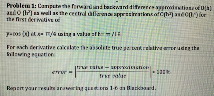 Solved Problem 1: Compute the forward and backward | Chegg.com