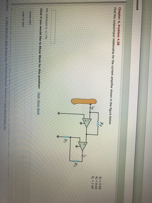 Solved Chapter 4, Problem 4.38 Find the output/input | Chegg.com
