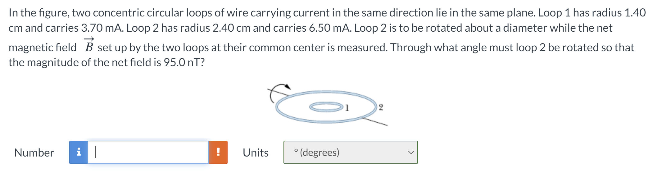 Solved In the figure, two concentric circular loops of wire | Chegg.com