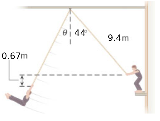 Solved An aerialist on a high platform holds on to a trapeze | Chegg.com