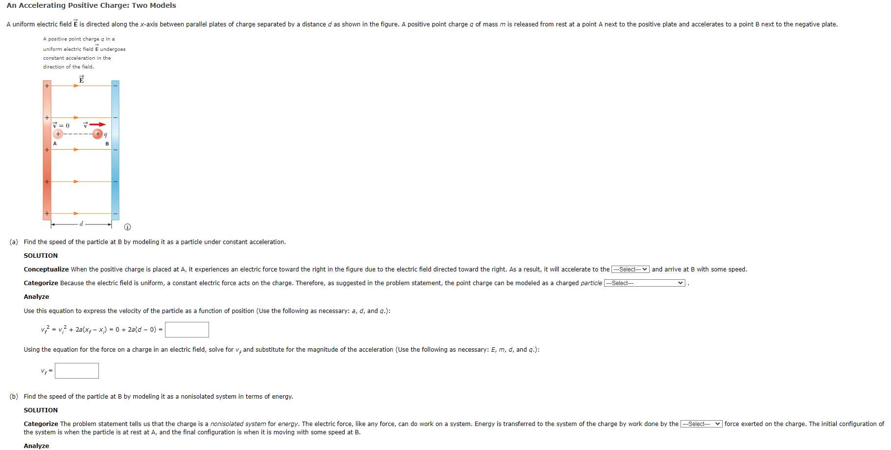 Solved A positive point charge q in a uniform electric field | Chegg.com
