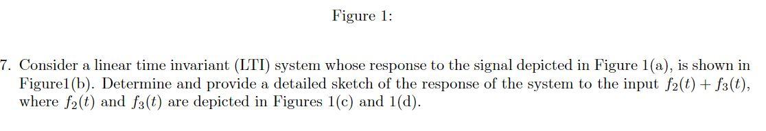 Solved Figure 1: 7. Consider a linear time invariant (LTI) | Chegg.com