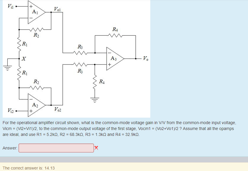 Solved VA Vol R4 Ri R3 Ra R1 R2 R4 For the operational | Chegg.com