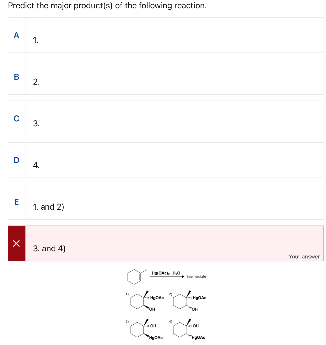 Predict the major product(s) ﻿of the following | Chegg.com