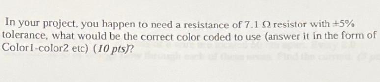 Solved In your project, you happen to need a resistance of | Chegg.com
