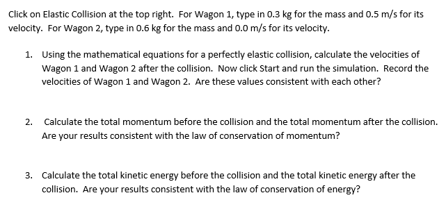 Solved how to find using equations for a perfectly elastic | Chegg.com