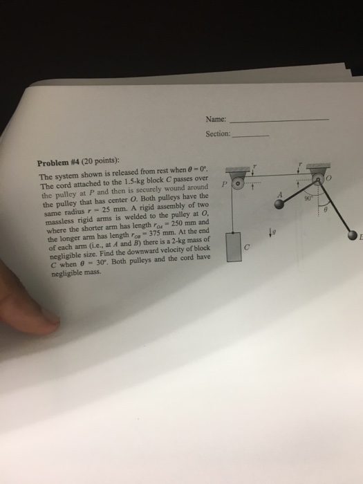 Solved Name: Section: Problem #4 (20 points): The system | Chegg.com