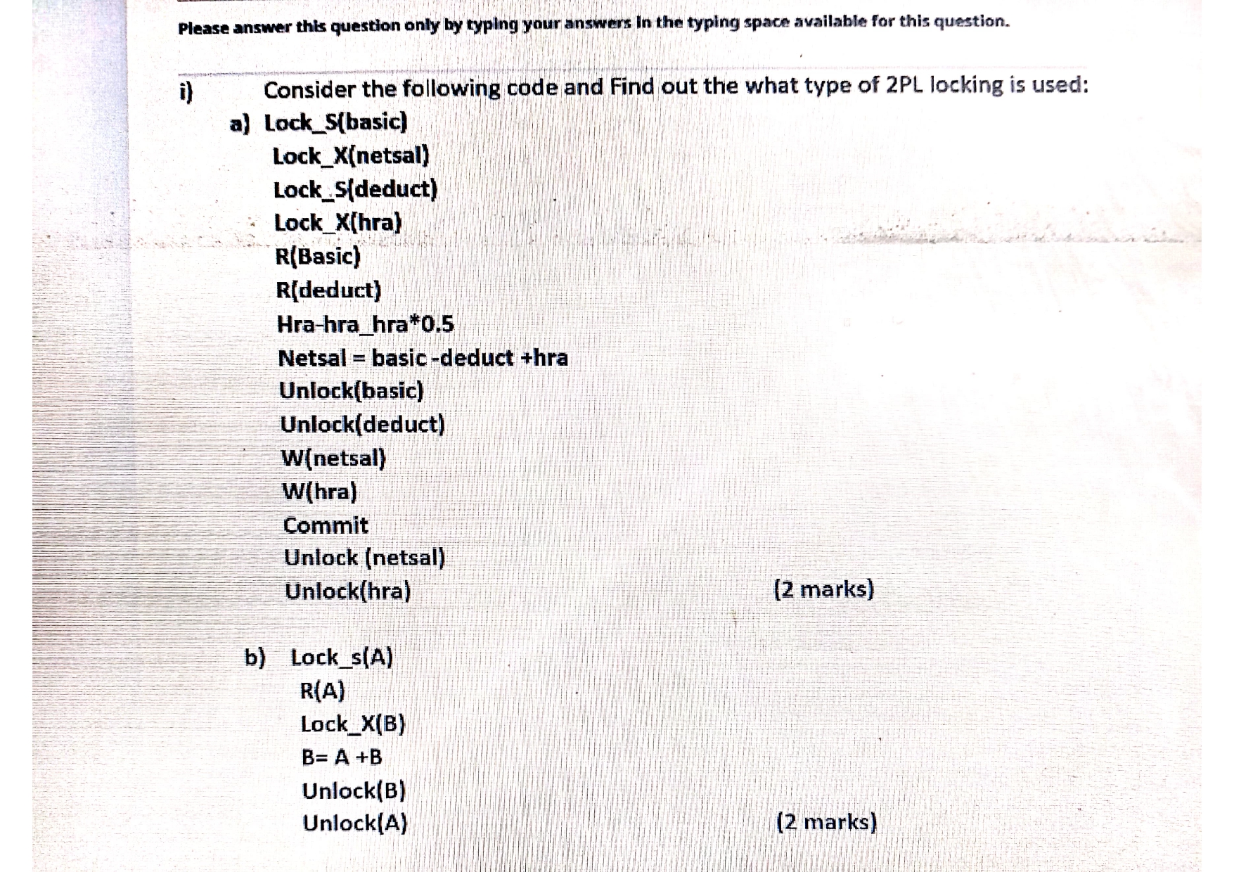 Solved Please answer this question only by typing your | Chegg.com