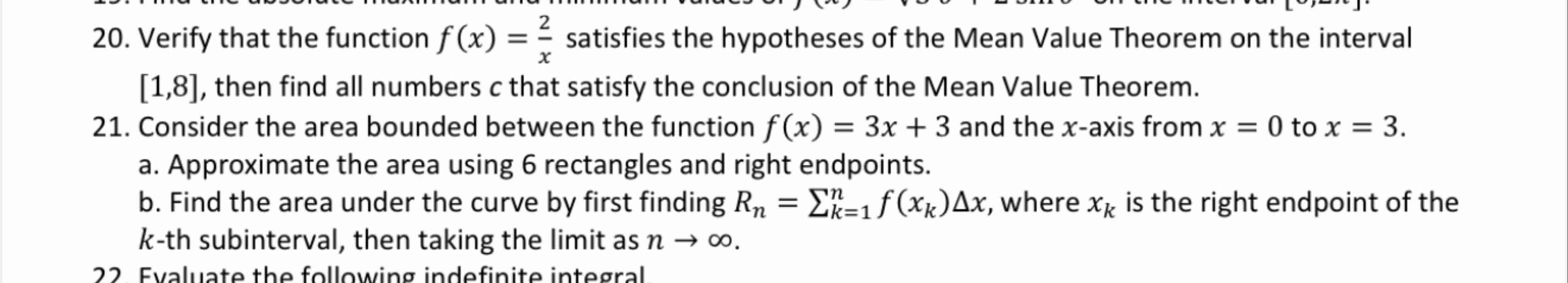 Solved Verify that the function f(x)=2x ﻿satisfies the | Chegg.com