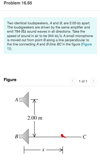 Solved Problem 16.65 Two identical loudspeakers, A and B, | Chegg.com