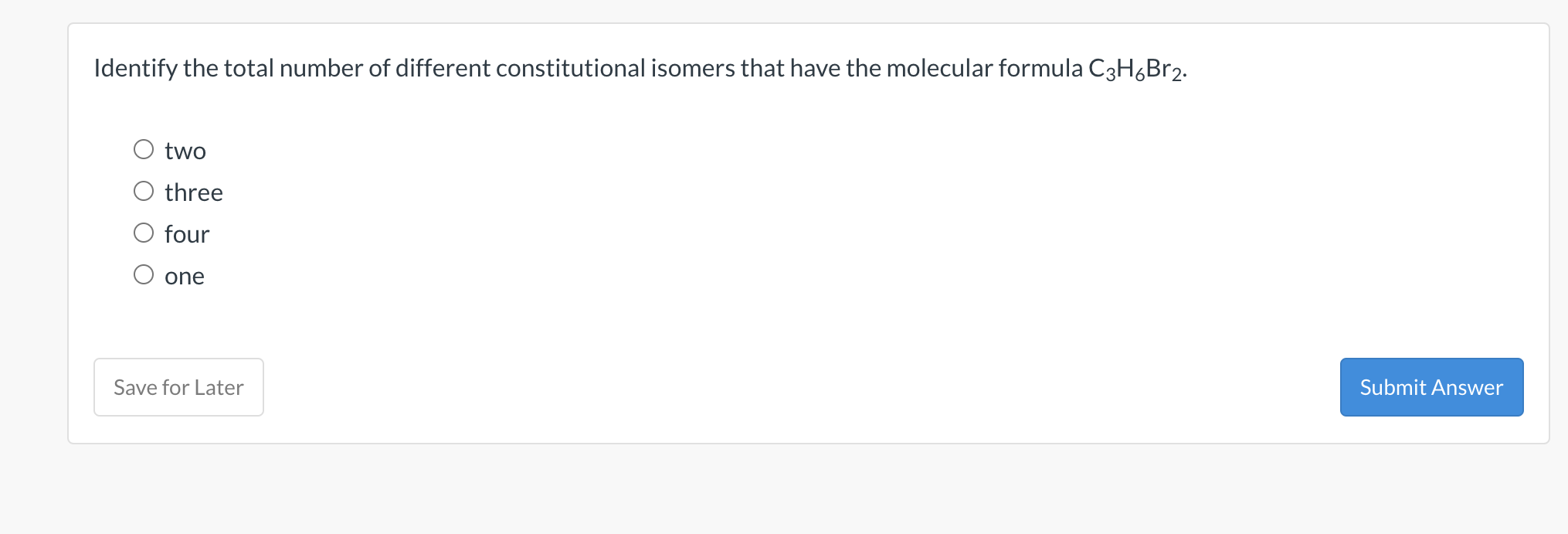Solved Identify the total number of different constitutional | Chegg.com