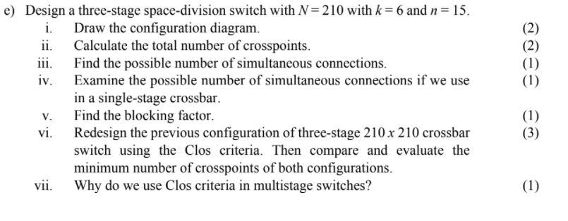 Solved (2) (2) (1) (1) e) Design a three-stage | Chegg.com