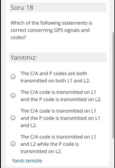 Solved Soru 18 Which of the following statements is correct | Chegg.com