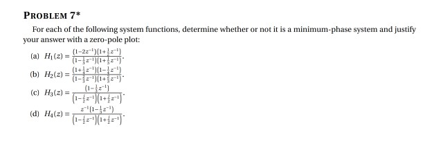 Solved Problem 7 For Each Of The Following System 